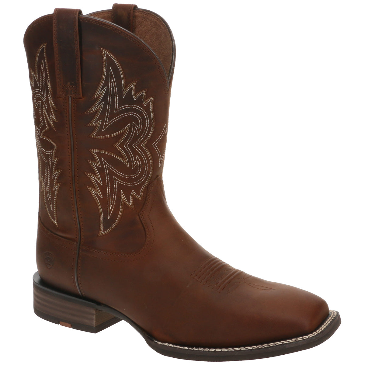 Ariat Western Big Rig Square Toe Cowboy Boot Brown – 2BigFeet