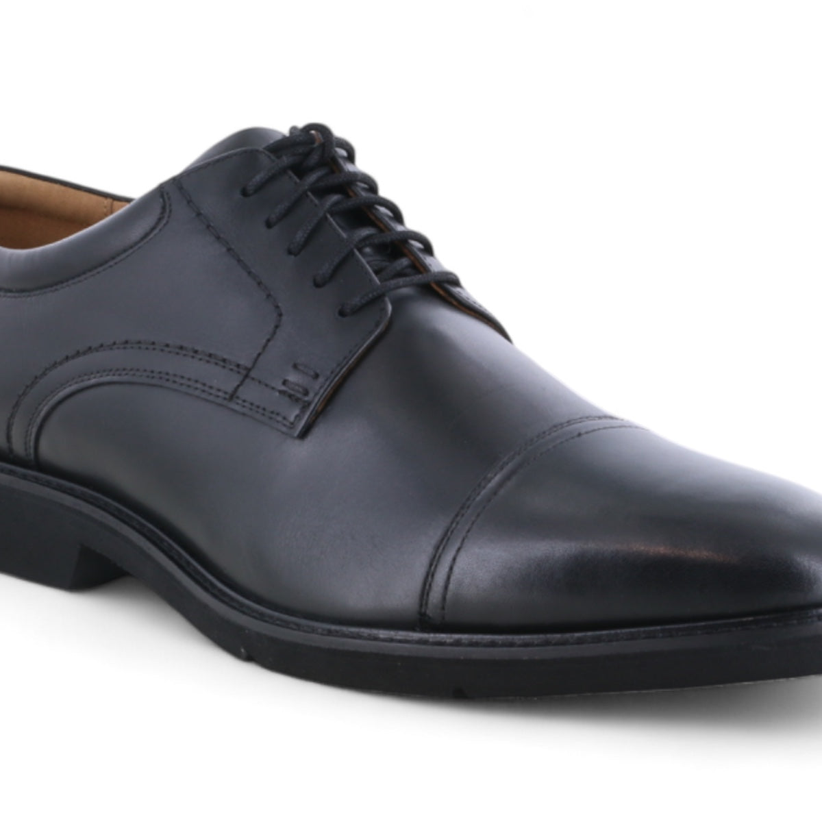 Rockport Findlay Cap Toe Oxford Black – 2BigFeet