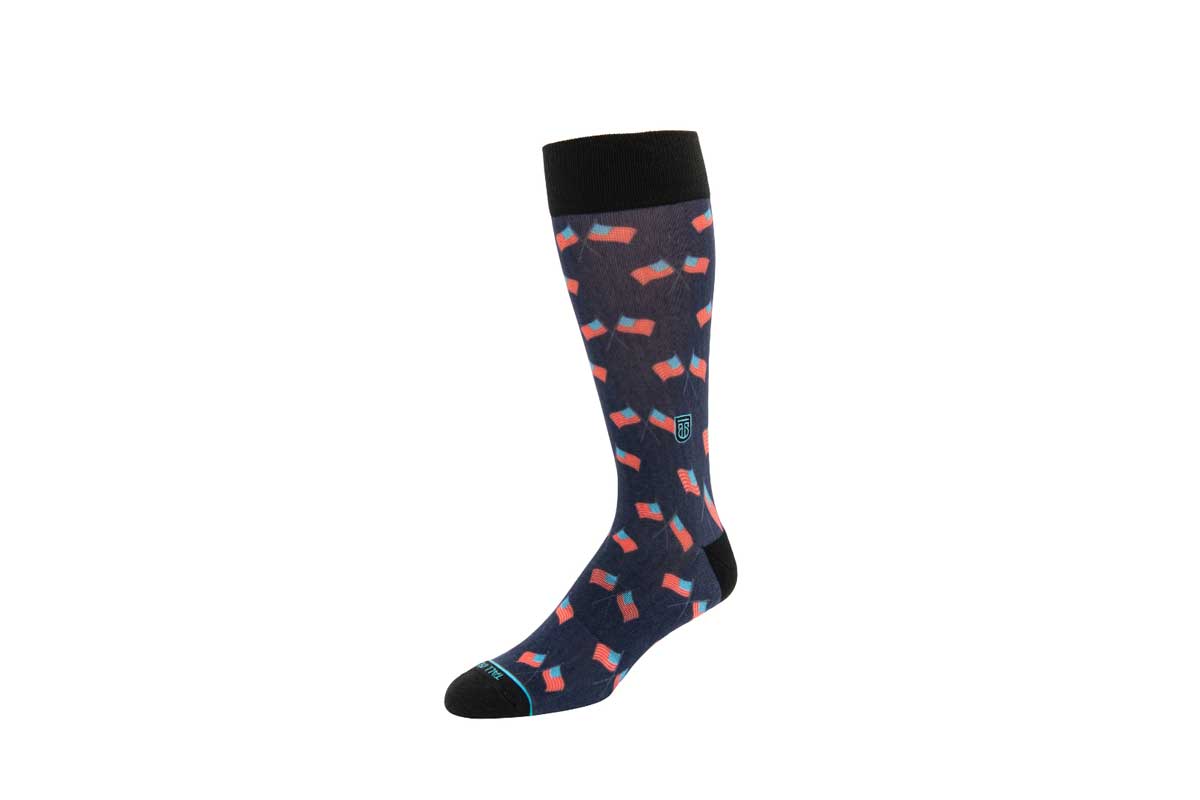 Tall Order Cushioned Dress Socks Flag – 2BigFeet